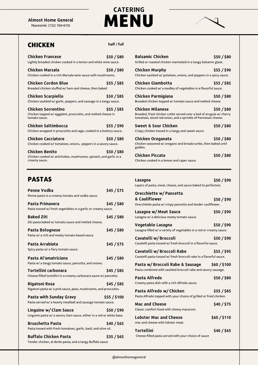 Catering – Almost Home General
