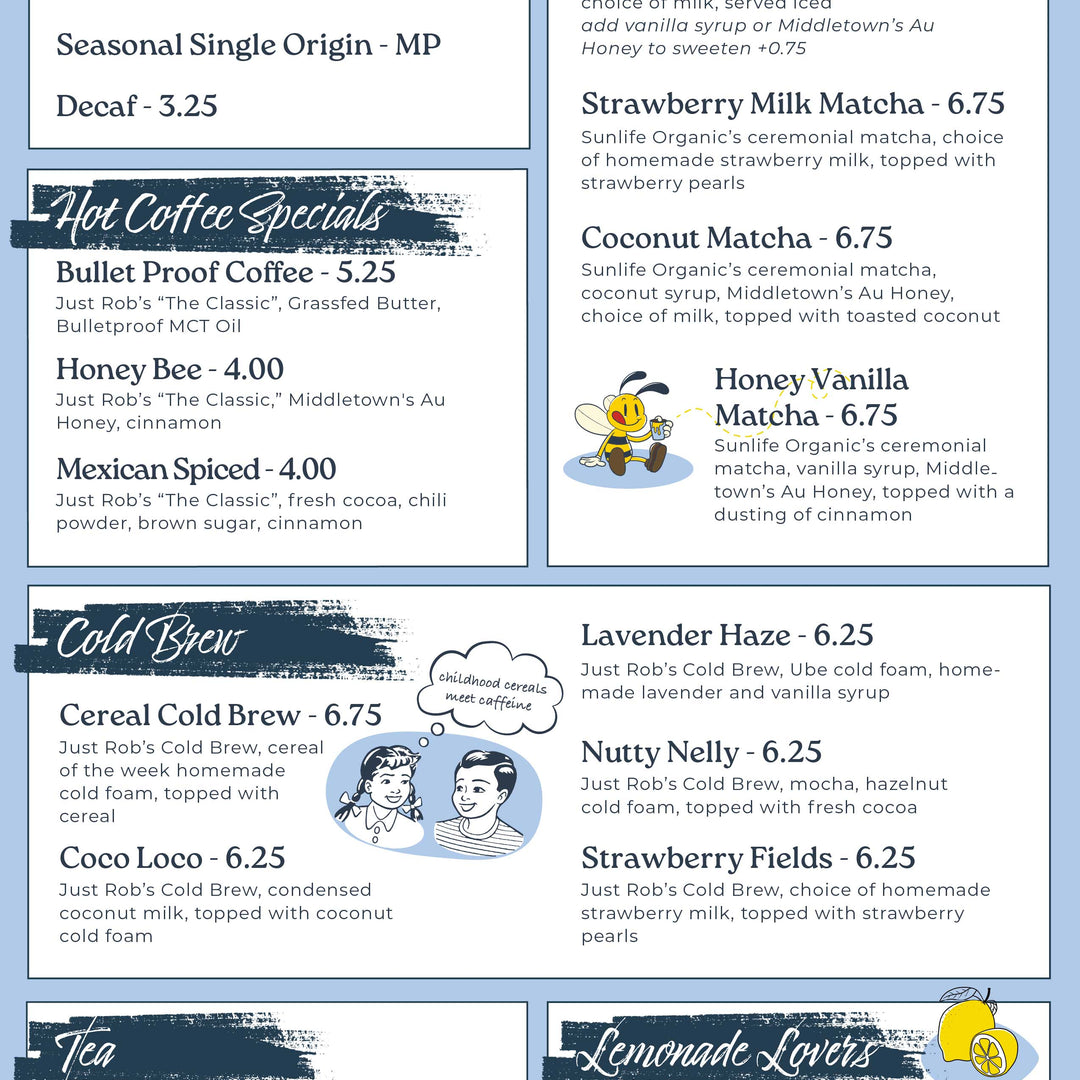 Menus – Almost Home General