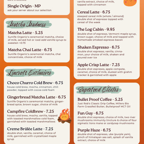 Menus – Almost Home General