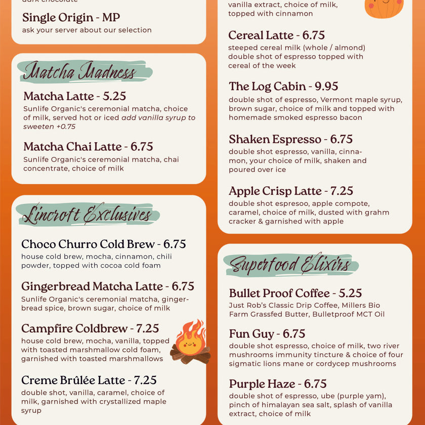 Menus – Almost Home General