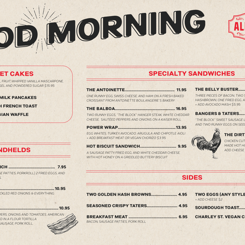 Menus – Almost Home General